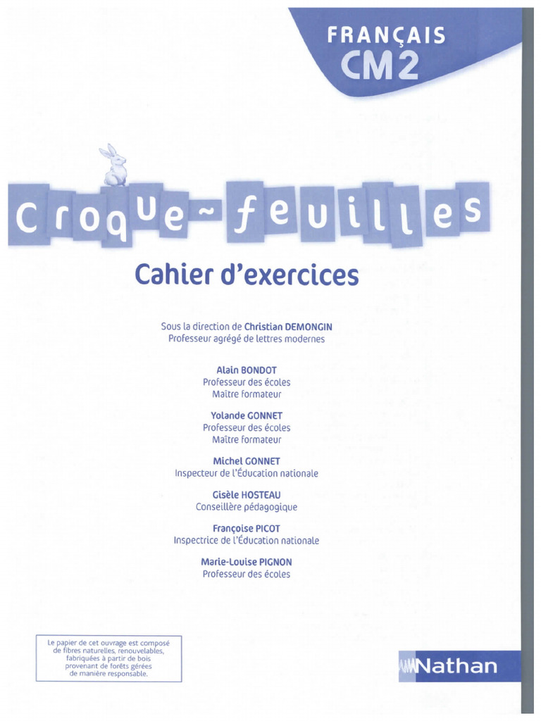 Croque Feuilles (Cahier d'Exercices) CM2 | PDF