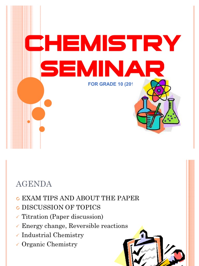 Chemistry Seminar | PDF | Chemical Equilibrium | Ion