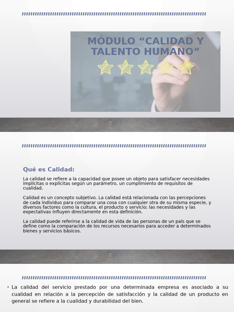 Calidad y Talento Humano | PDF