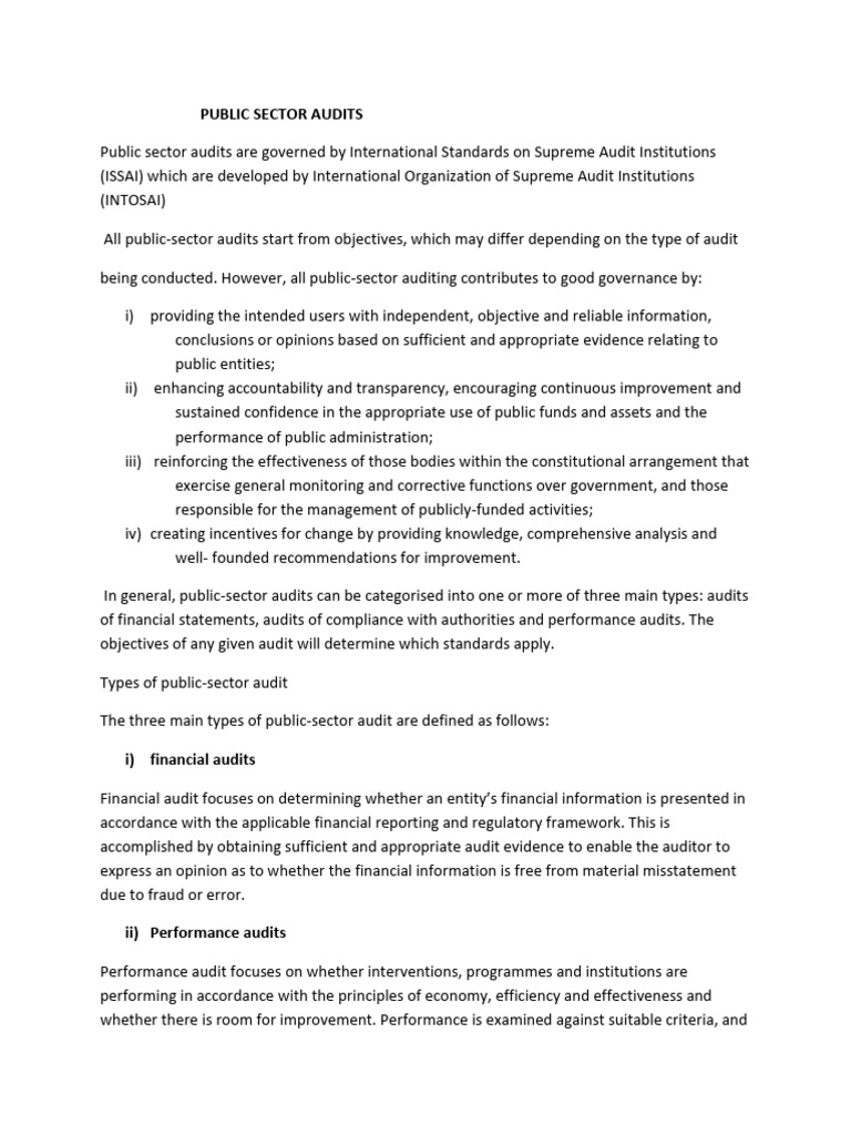 011-Public Sector Audits | PDF | Audit | Career & Growth