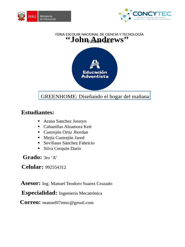 Caratula Informe Eureka 2024 | PDF