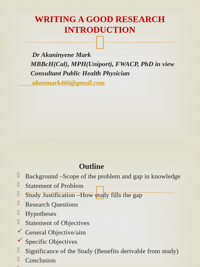 Writing A Good Research Introduction | PDF
