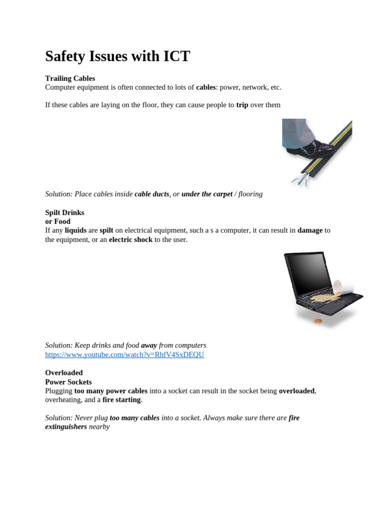 Safety Issues with ICT | PDF