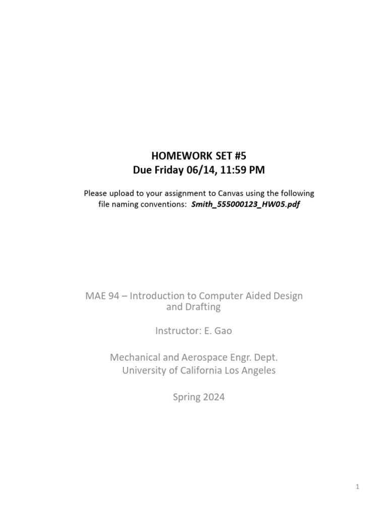 MAE-94 Homework 05 Fasteners | PDF