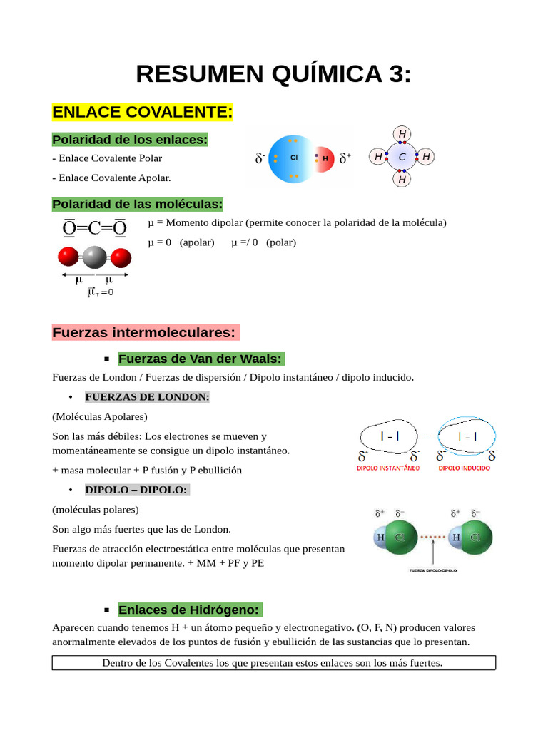 Resumen quimica 2 | PDF