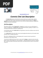 Job Description Commis I | PDF | Chef | Kitchen