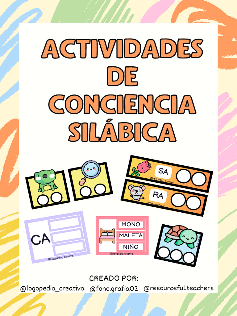 Actividades Conciencia Silábica | PDF