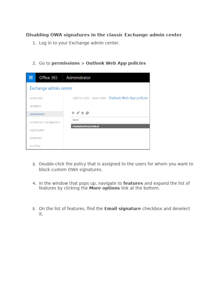 EAC - Disable For OWA | PDF