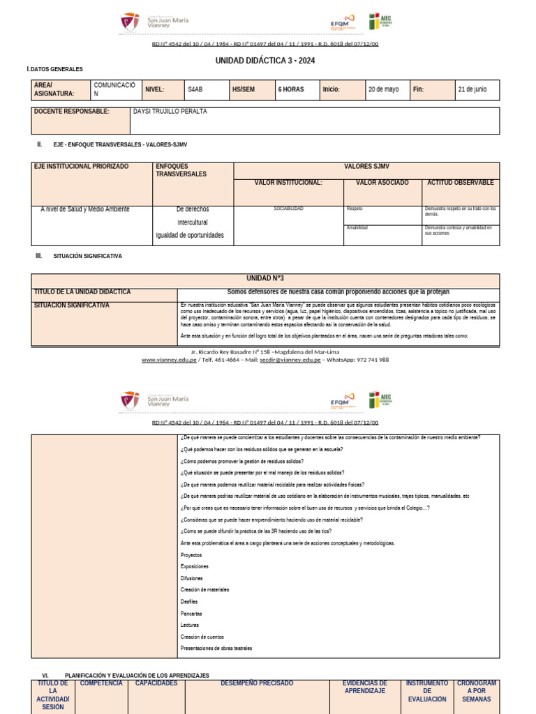Unidad Iii - 4ab 2024 | PDF | Evaluación | Razonamiento deductivo