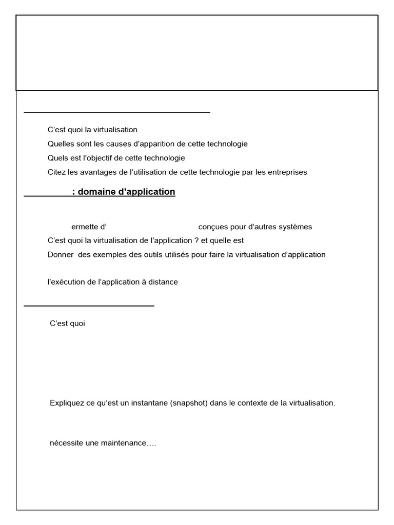 TD Virtualisation | PDF