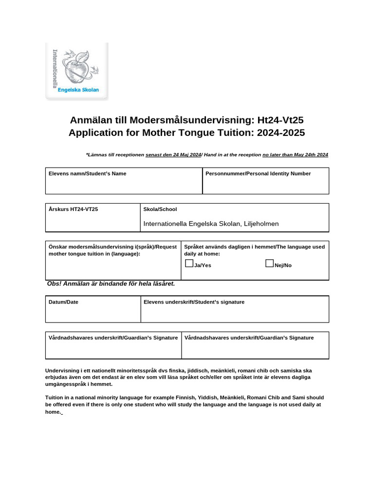 Mother Tongue Application | PDF