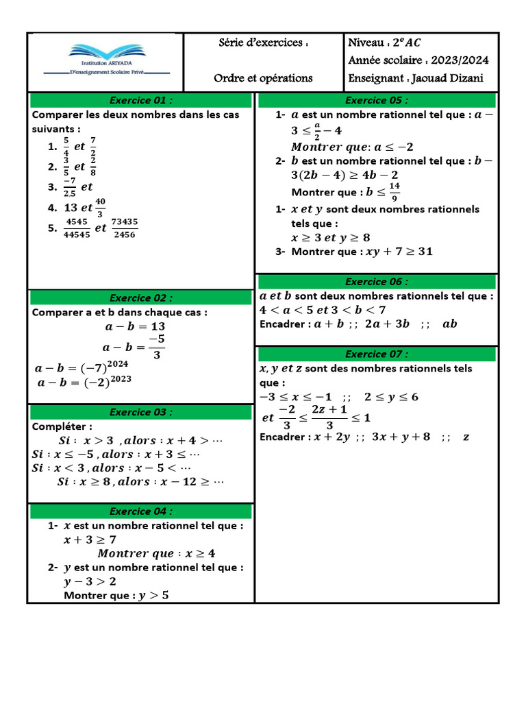 Orde Et Opérations 2AC | PDF