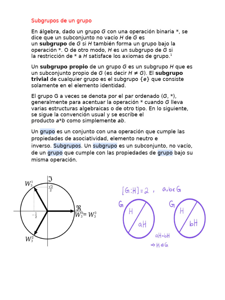 Subgrupos de Un Grupo | PDF