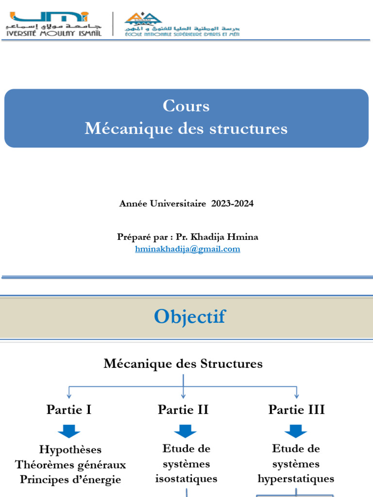Chapitres 1 Et 2 Mécanique Des Structures | PDF
