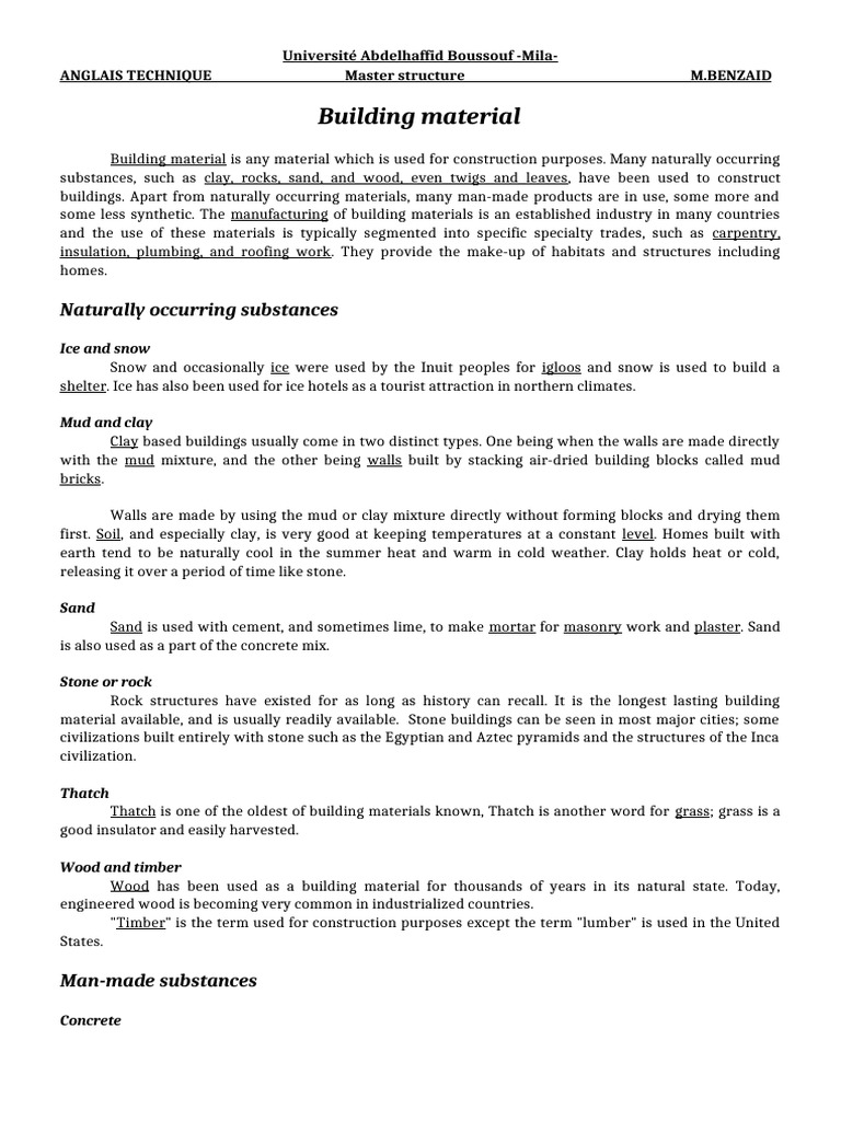 Building Materials | PDF