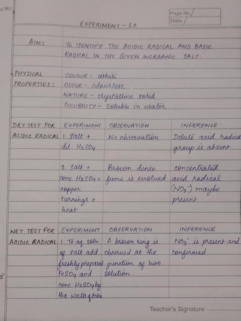 Chemistry Exp.-1 (C) | PDF