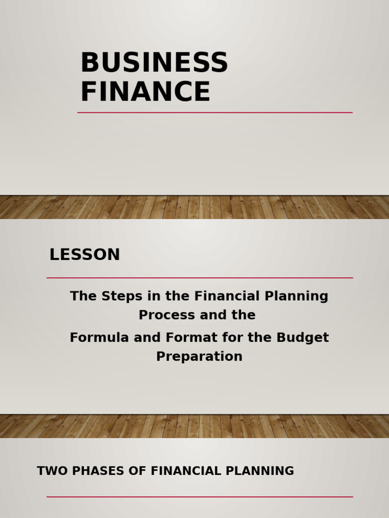 Business Finance Lesson 4 | PDF