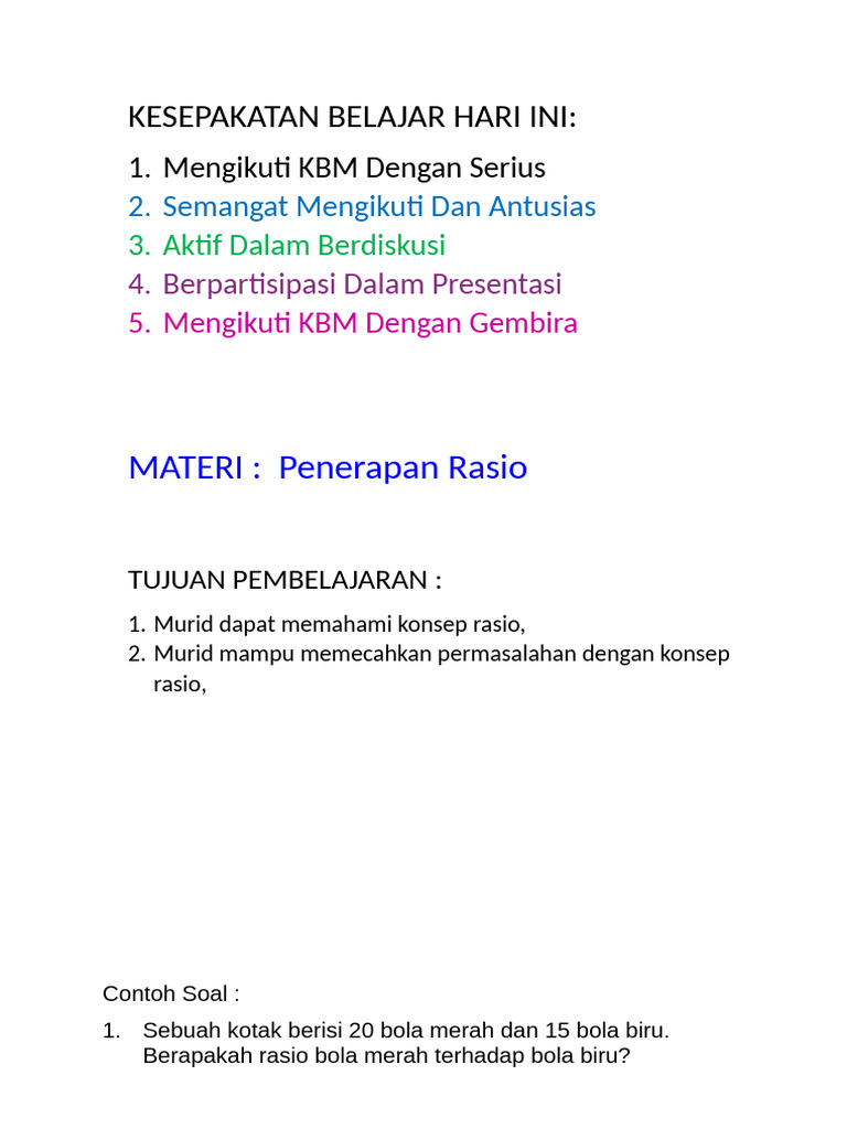 Materi Belajar Hari Ini Dan Tujuan Belajar | PDF
