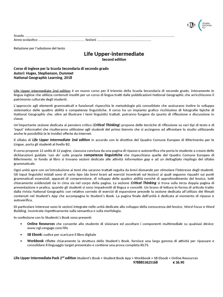 Life Upper Intermediate 2021 | PDF