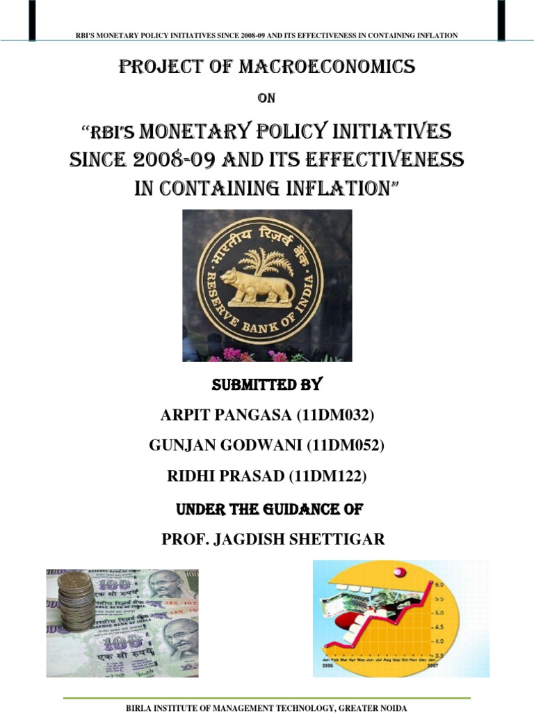 Macroeconomics Project | PDF | Money Supply | Inflation
