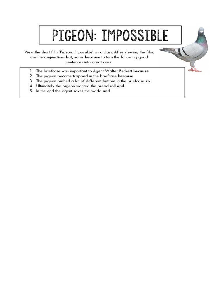 Pigeon: Impossible' | PDF