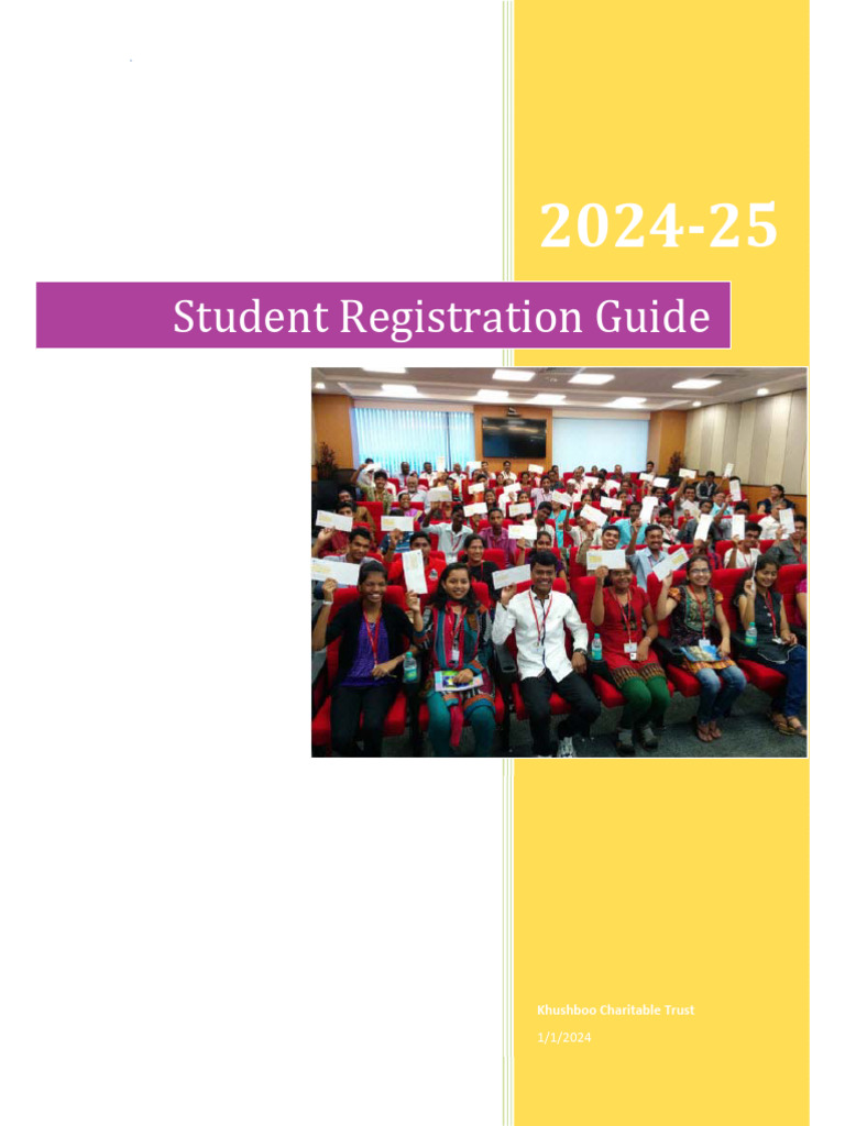 Student Registration Guide 2024 25 | PDF | Login | Password