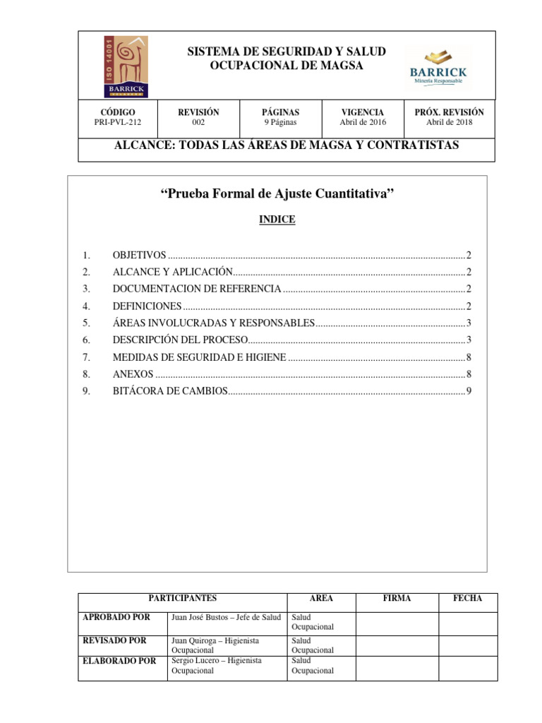 PRI-PVL-212 Prueba Ajuste Cuantitativo | PDF