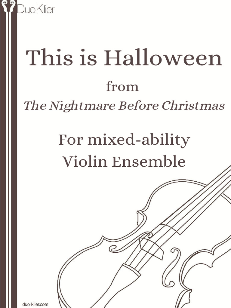 This Is Halloween Violin Ensemble | PDF | Autumn Festivals | Halloween
