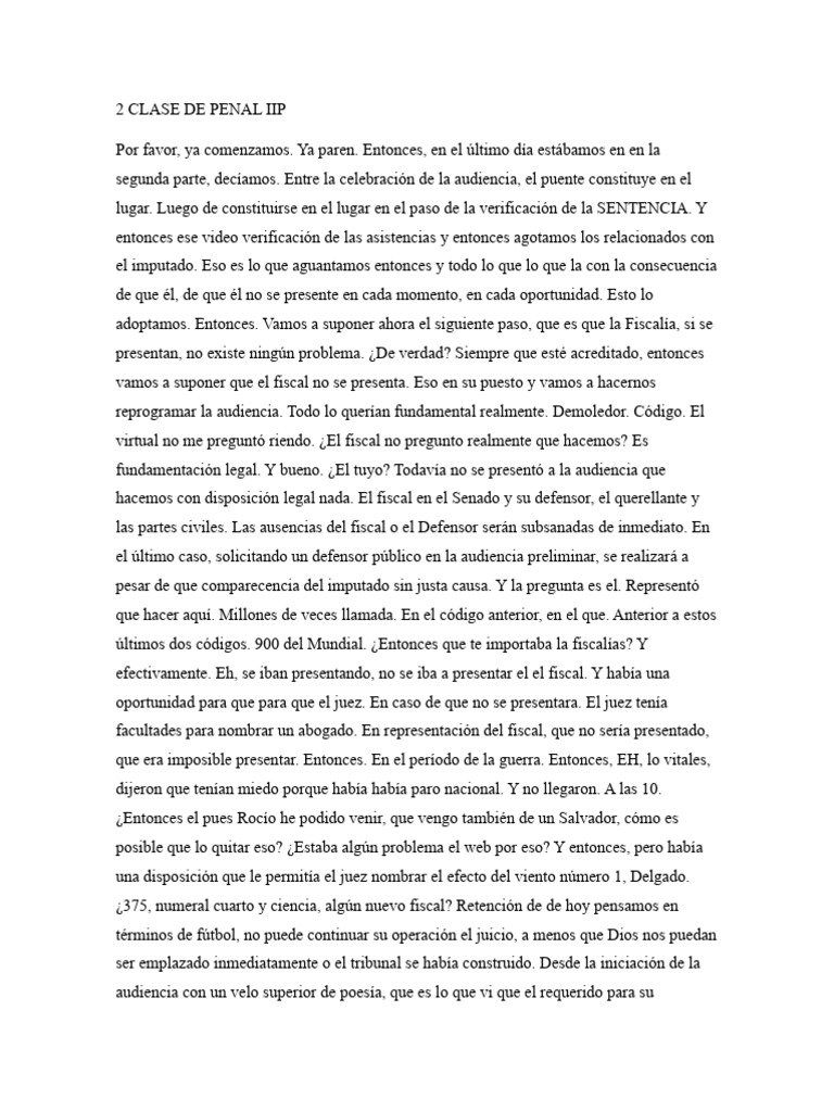 2 CLASE DE PENAL IIP | PDF