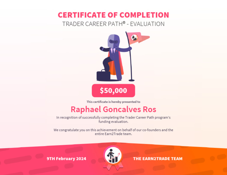 Certificate Raphael Goncalves Ros - Trader Career Path 50K | PDF