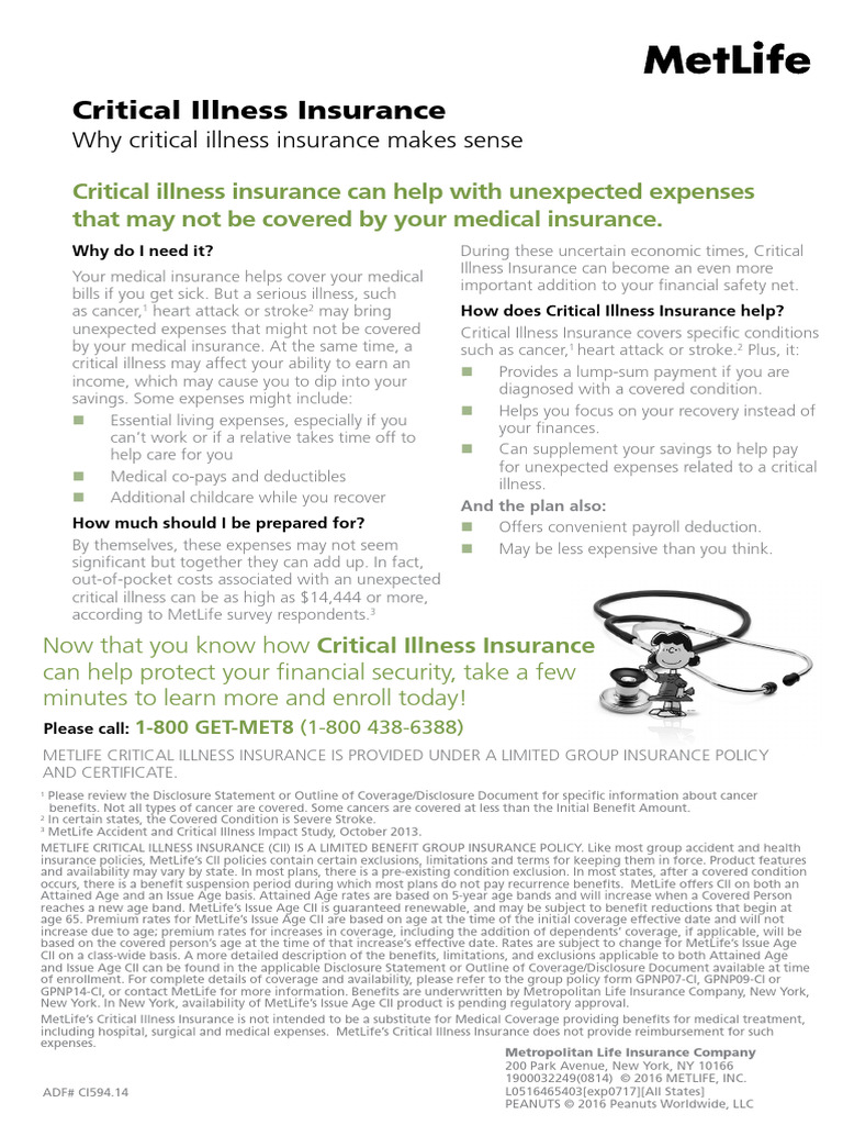 Critical Illness Insurance Benefits Explained | PDF | Insurance ...