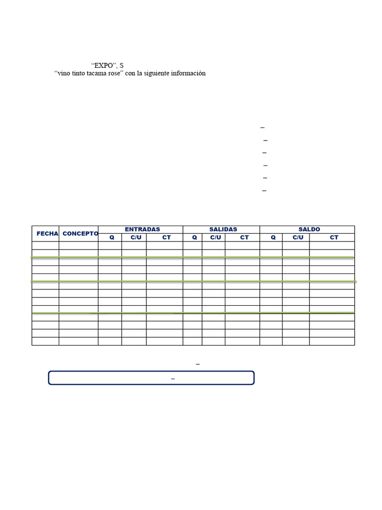 Caso Practico N 2 Kardex | PDF
