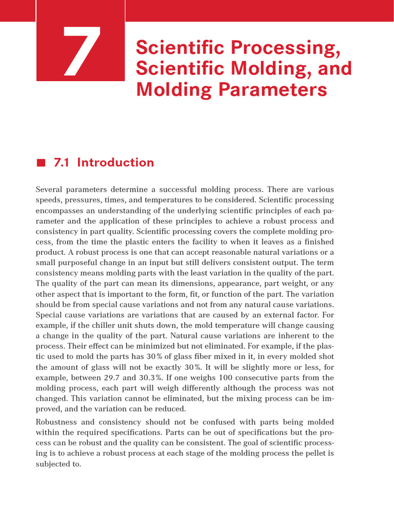 7 - Scientific Processing, Scientific Molding, and Molding Parameters | PDF