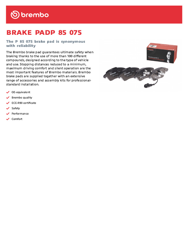 Brembo_P 85 075 | PDF