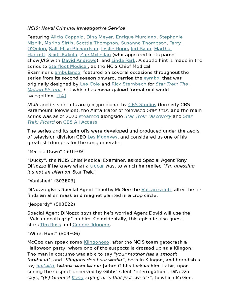 NCIS | PDF