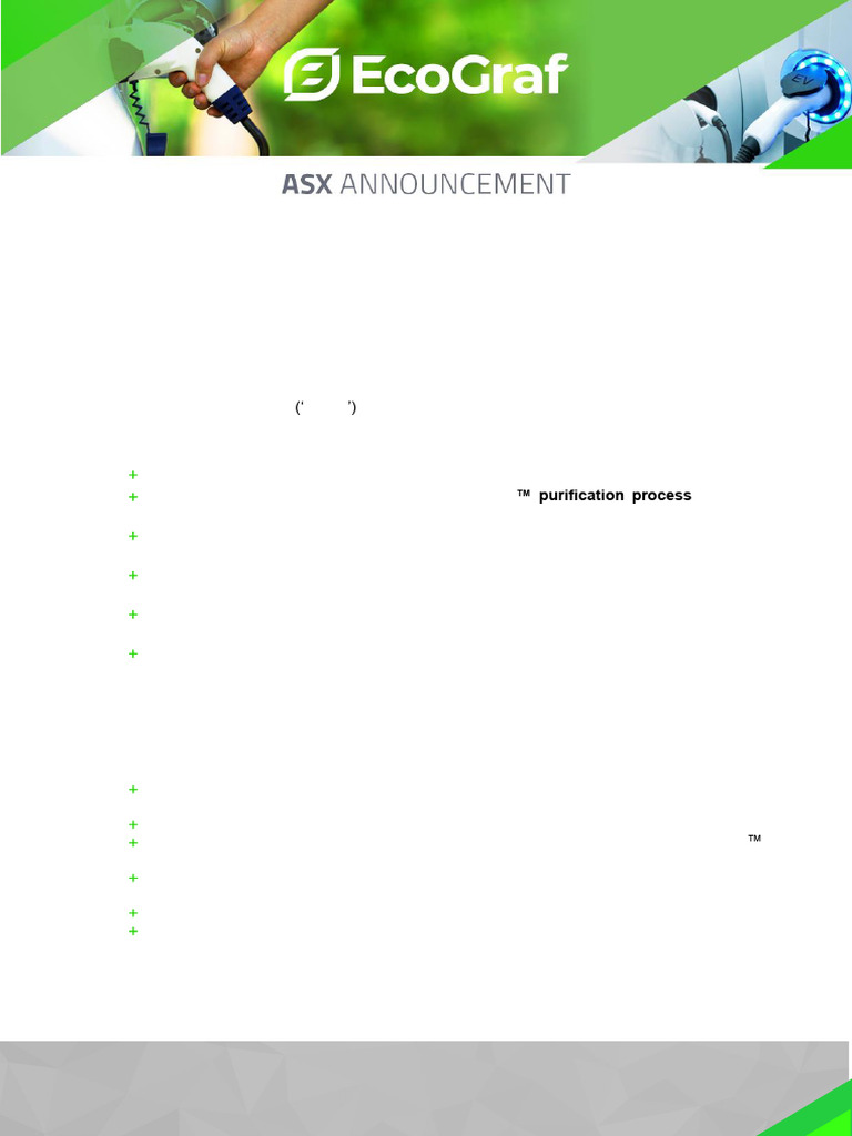 EGR - Lithium-Ion Battery Anode Recycling Pilot Plant | PDF