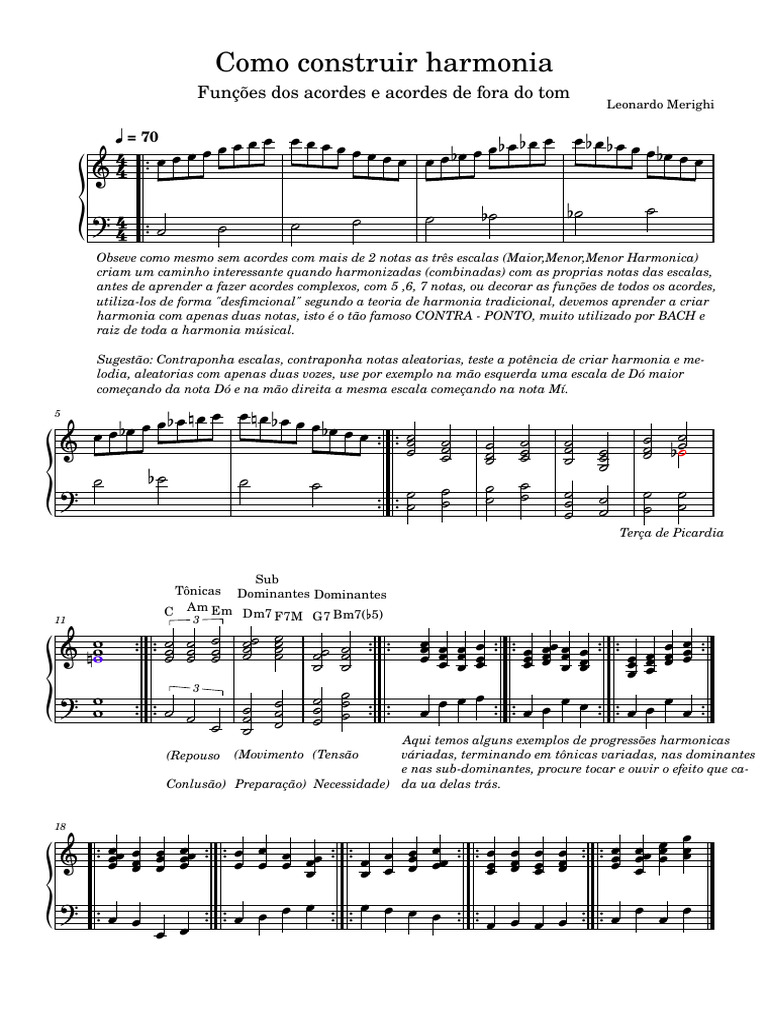 Como construir harmonia | PDF