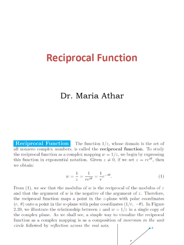 11) Reciprocal Function | PDF
