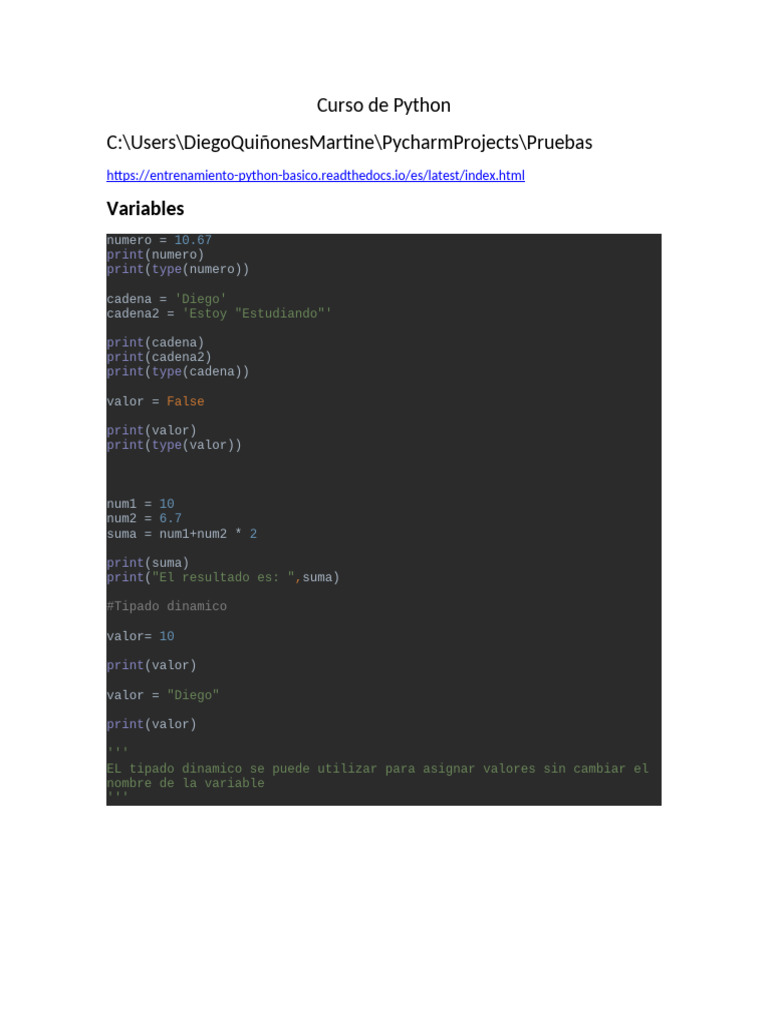 Curso de Python | PDF