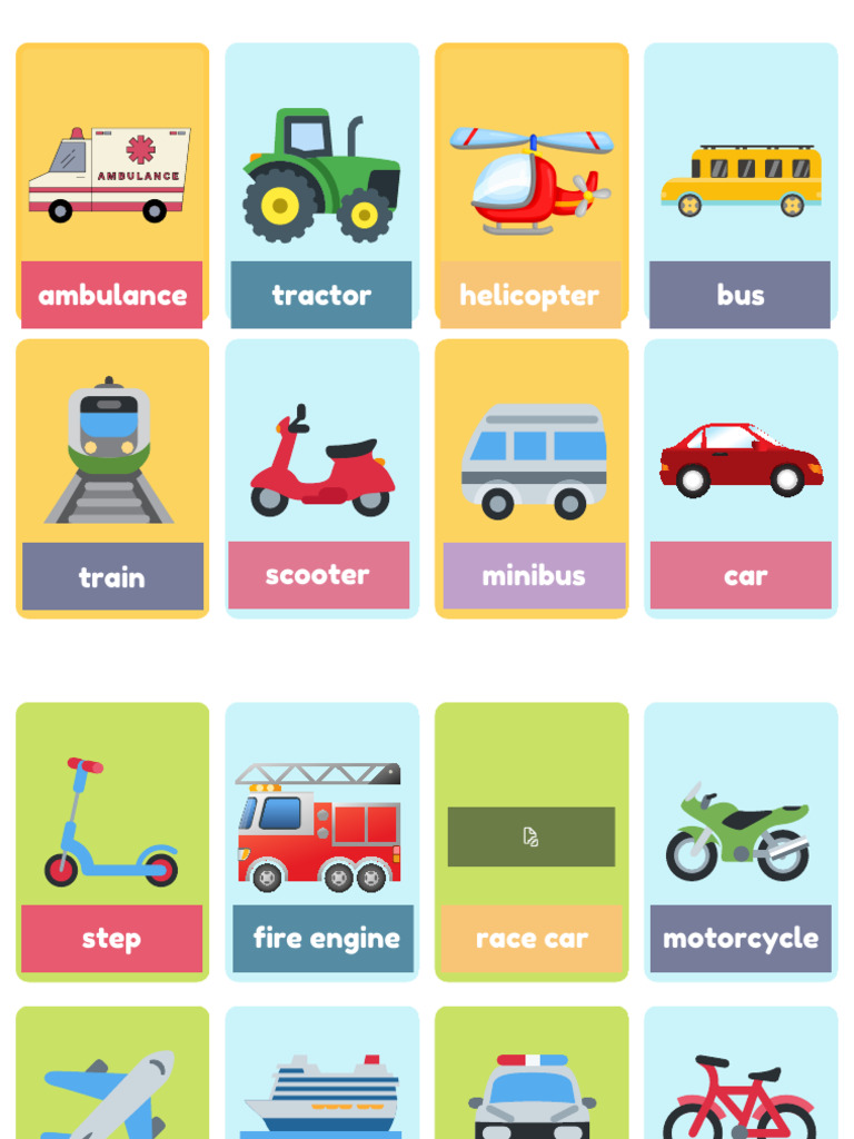 Vehicles Flashcards | PDF