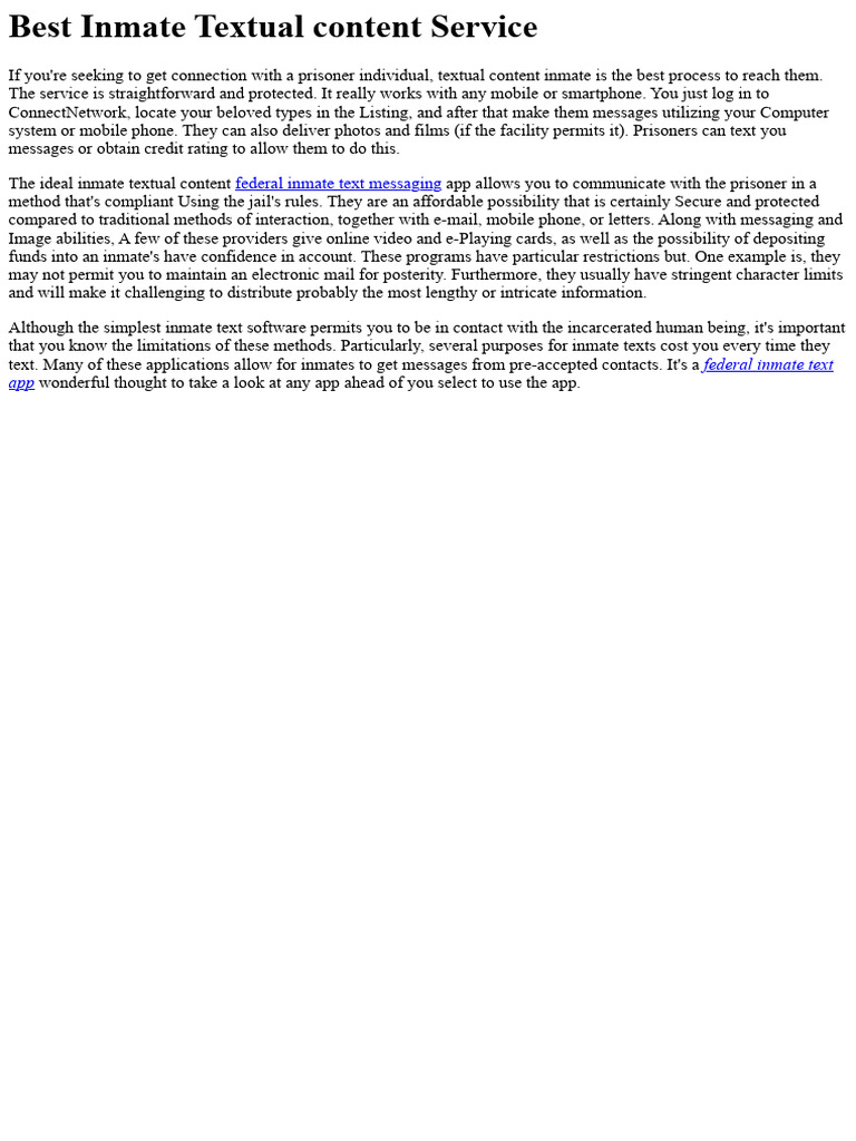 Most Effective Inmate Text Provider 172271 | PDF | Computers