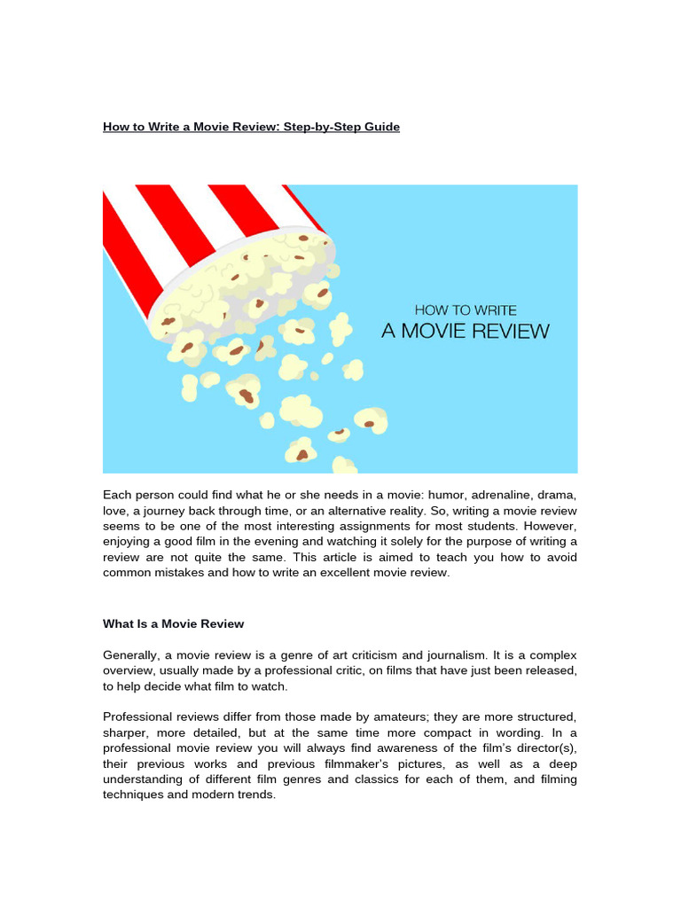 How To Write A Movie Review | PDF