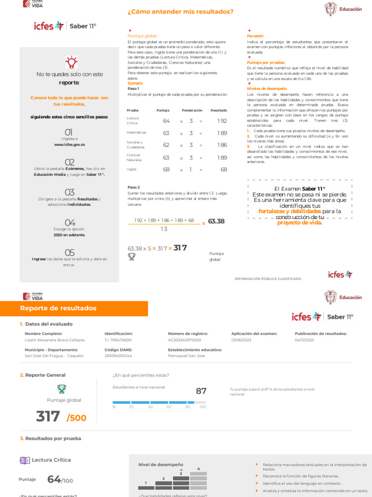 PDF Resultados Icfes Ab | PDF