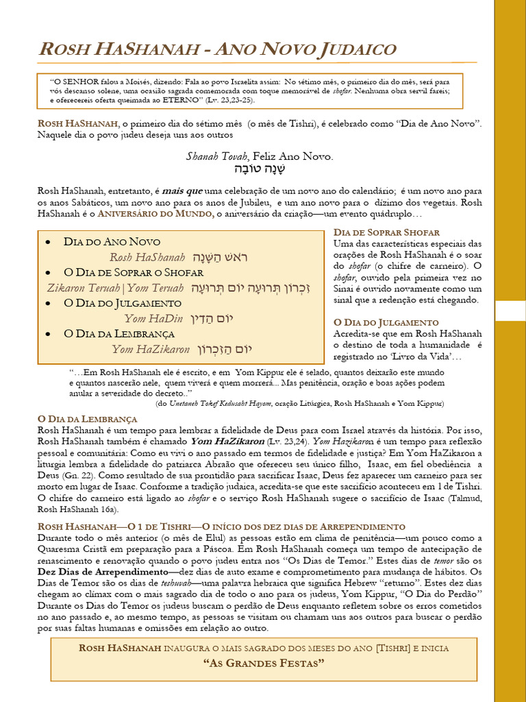 Rosh Hashanah P | PDF