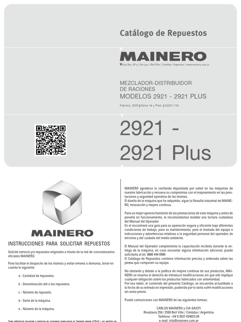 2921 2921 PLUS Repuestos Serie 18 y Post | PDF