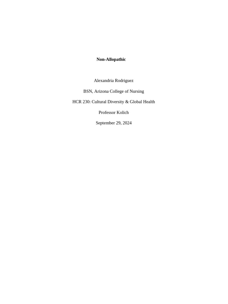 Non Allopathic | PDF