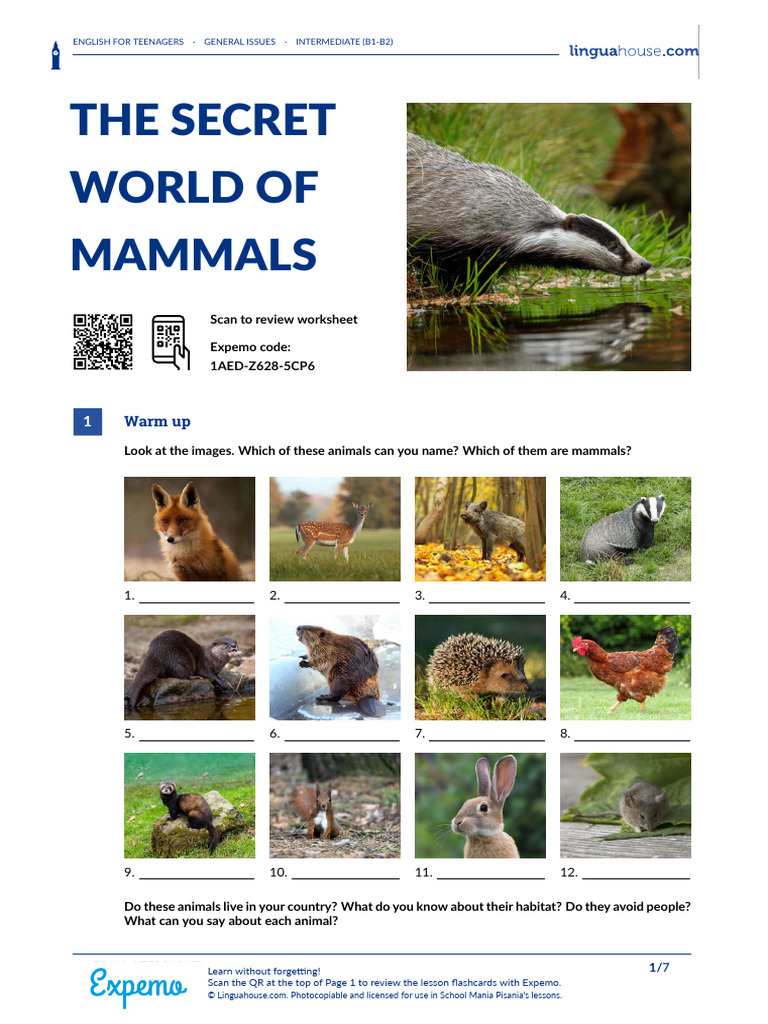 the-secret-world-of-mammals-british-english-student | PDF