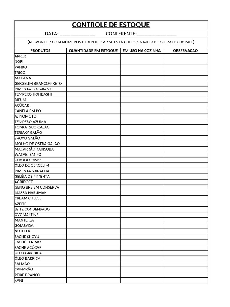 Controle de Estoque | PDF