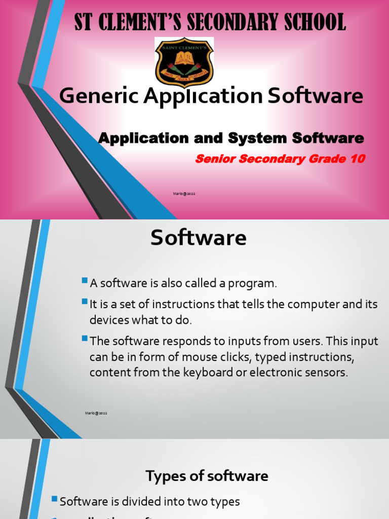 Generic Application Software G10 | PDF