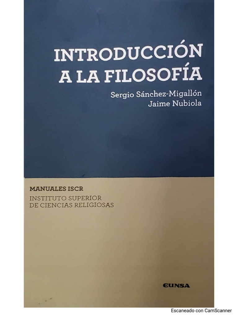 Introducción A La Filosofía - Jaime Nubiola | PDF